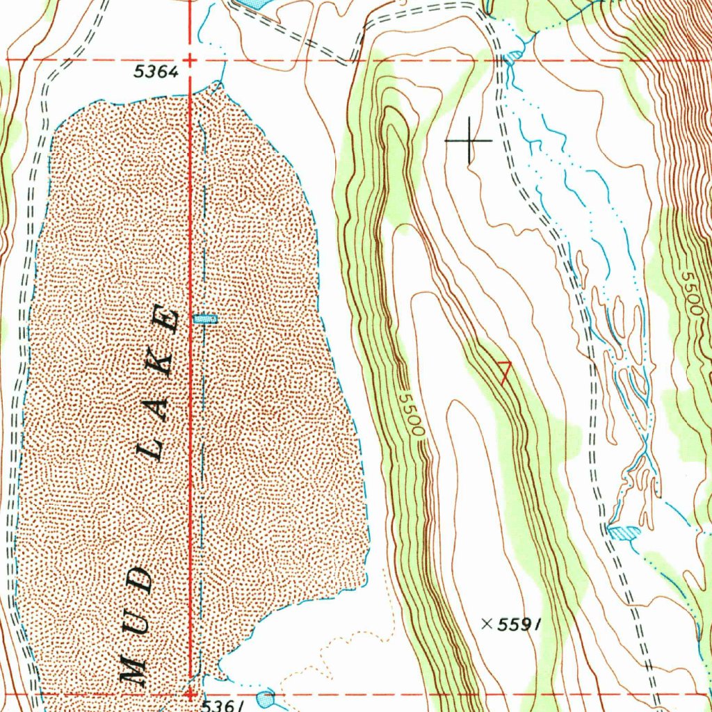 Mud Lake Reservoir, OR (1968, 24000-Scale) Map by United States ...