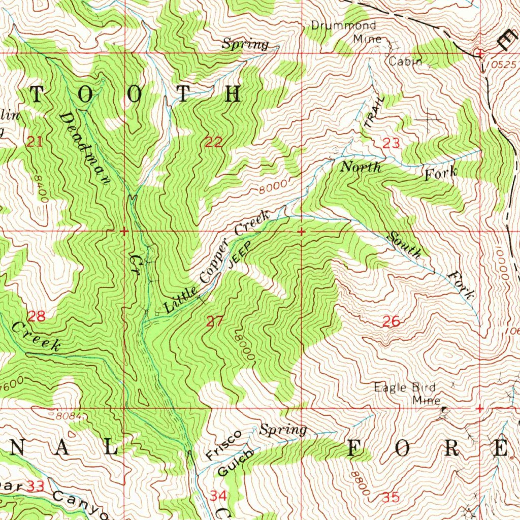Muldoon Canyon, ID (1960, 62500-Scale) Map by United States Geological ...