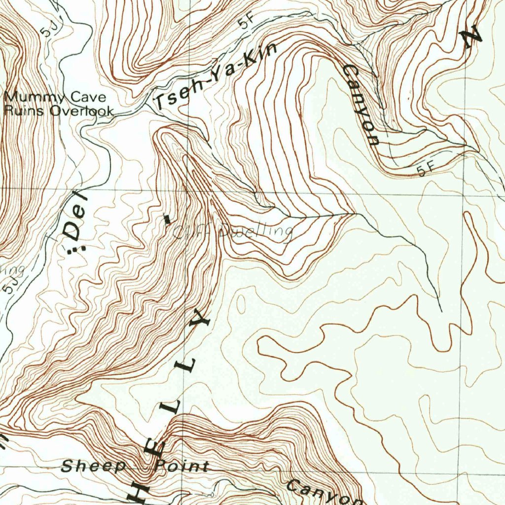 Mummy Cave Ruins, AZ (1982, 24000-Scale) Map by United States ...