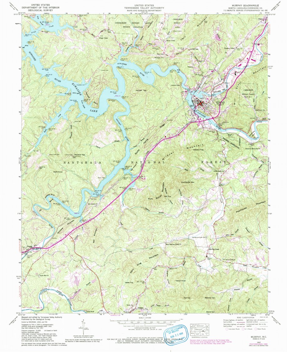 Murphy, NC (1957, 24000-Scale) Map by United States Geological Survey ...