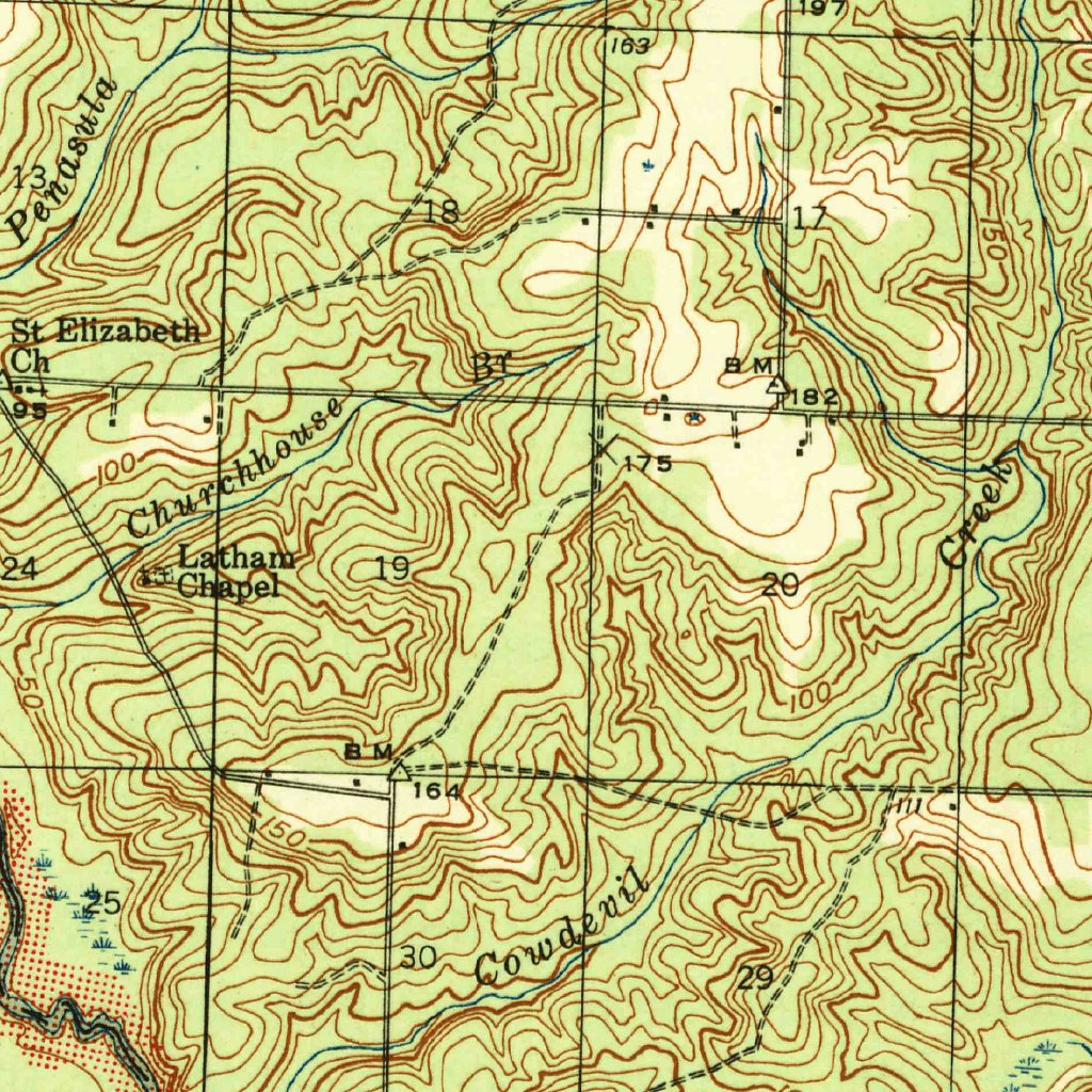 Muscogee, AL-FL (1943, 62500-Scale) Map by United States Geological ...