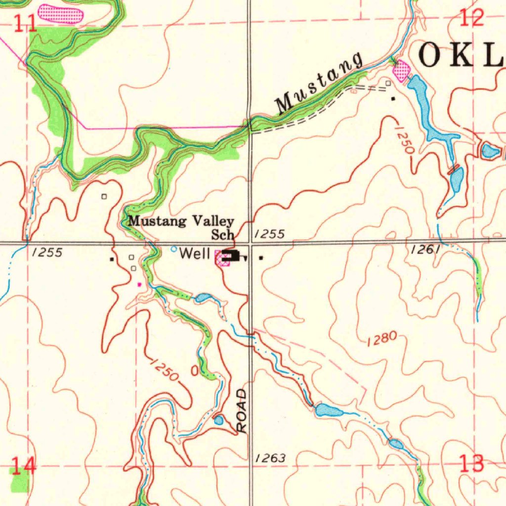 Mustang, OK (1966, 24000-Scale) Map by United States Geological Survey ...