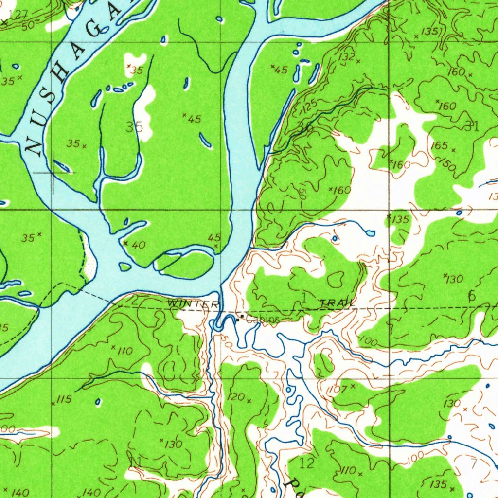 Naknek D-6, AK (1952, 63360-Scale) Map by United States Geological ...