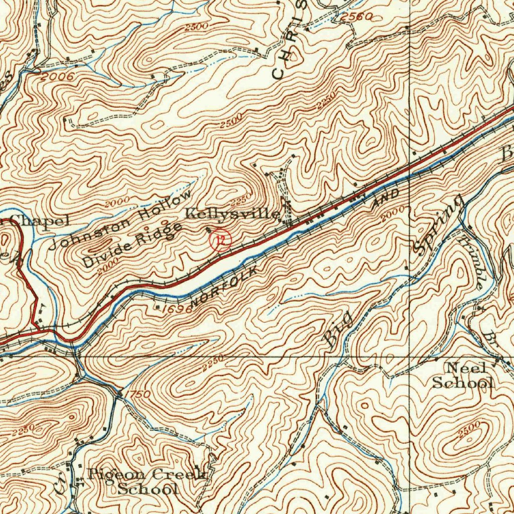 Narrows, VA-WV (1932, 62500-Scale) Map by United States Geological ...