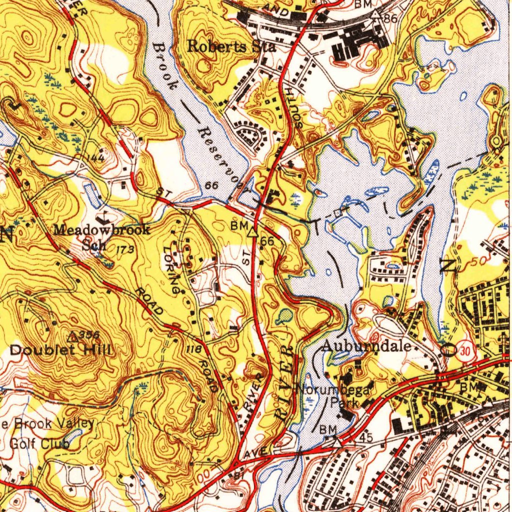 Natick, MA (1950, 31680-Scale) Map by United States Geological Survey ...