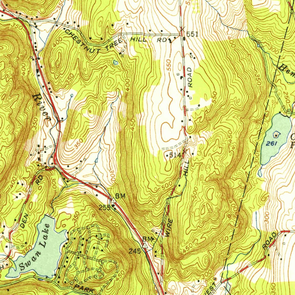 Naugatuck, CT (1954, 31680-Scale) Map by United States Geological ...