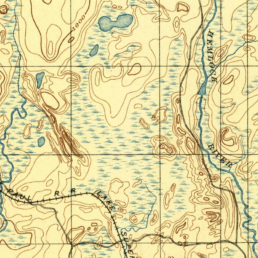 Ned Lake, MI (1895, 62500-Scale) Map by United States Geological Survey ...
