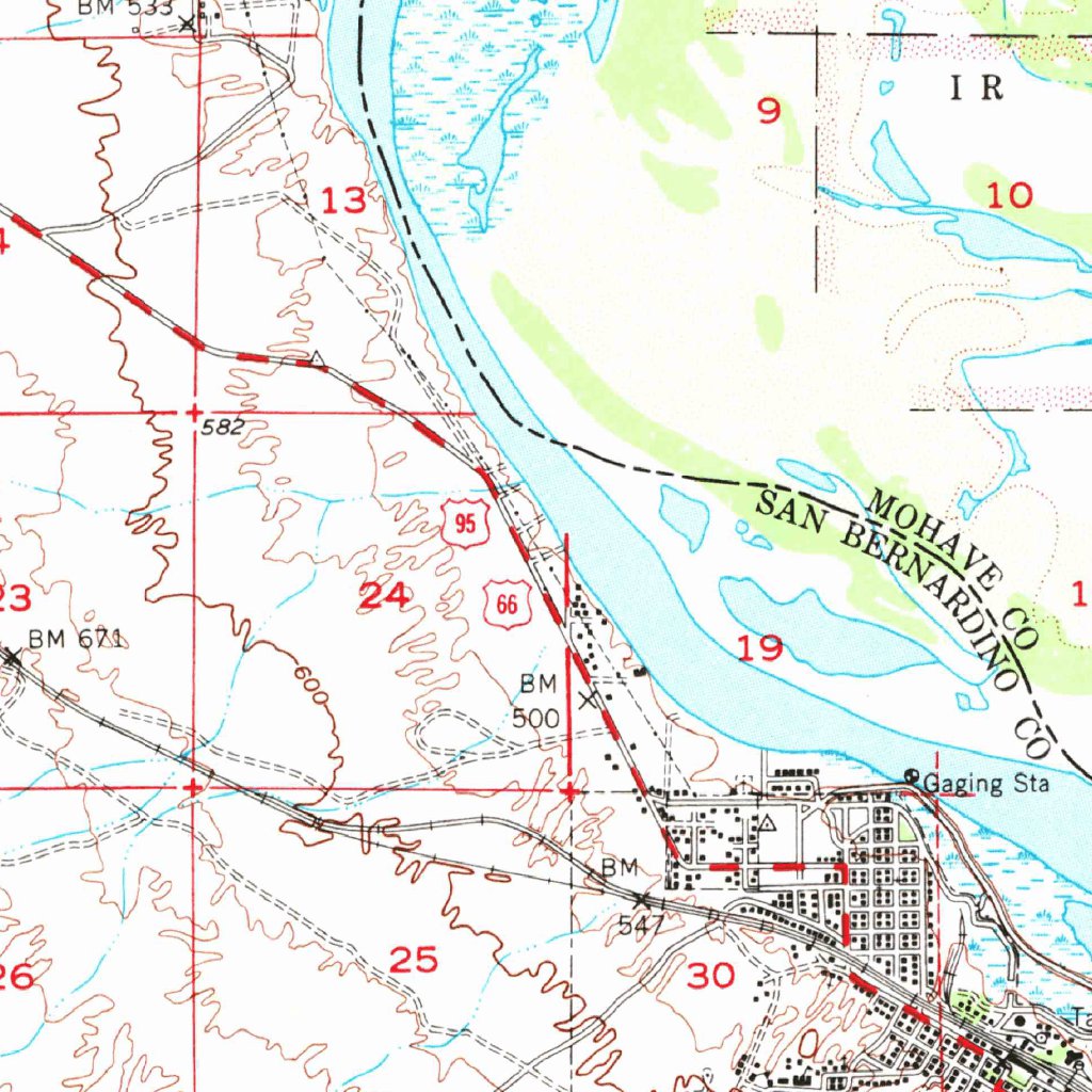 Needles, CA-AZ (1950, 62500-Scale) Map by United States Geological ...