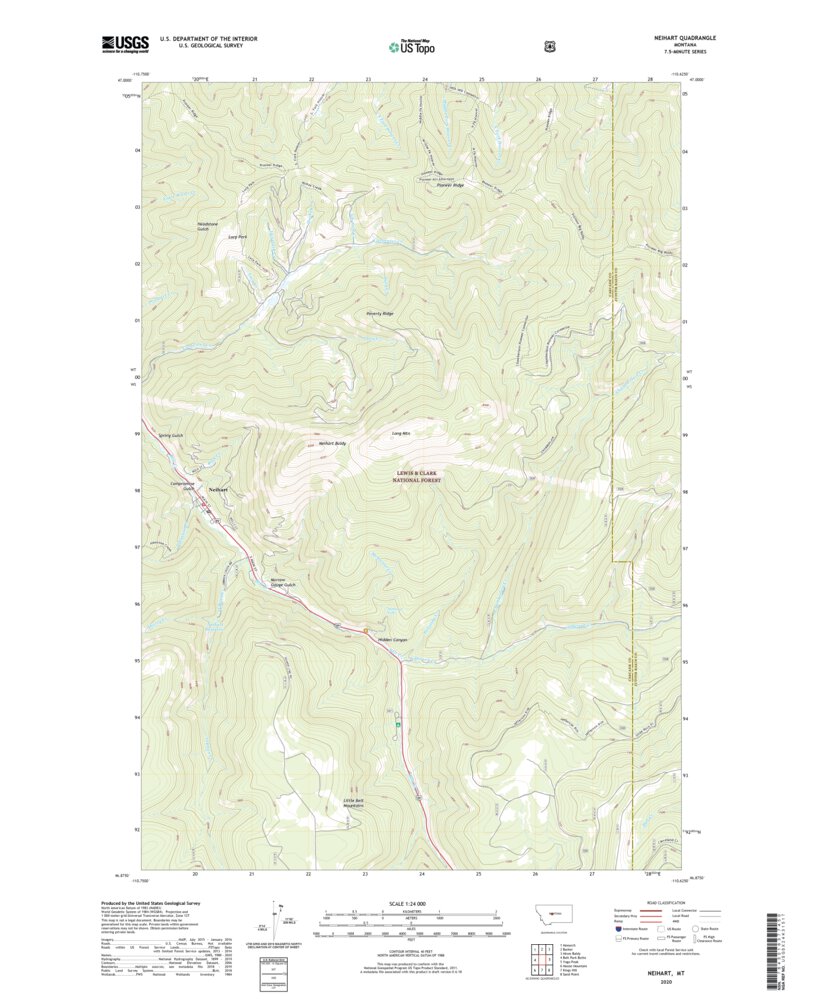 Neihart, MT (2020, 24000-Scale) Map by United States Geological Survey ...