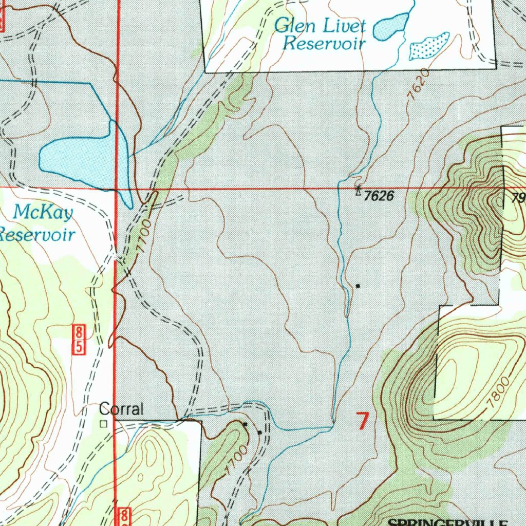 Nelson Reservoir, AZ (1997, 24000-Scale) Map by United States ...