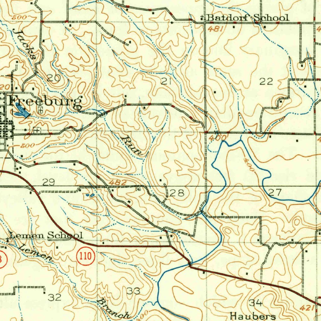 New Athens, IL (1912, 62500-Scale) Map by United States Geological ...