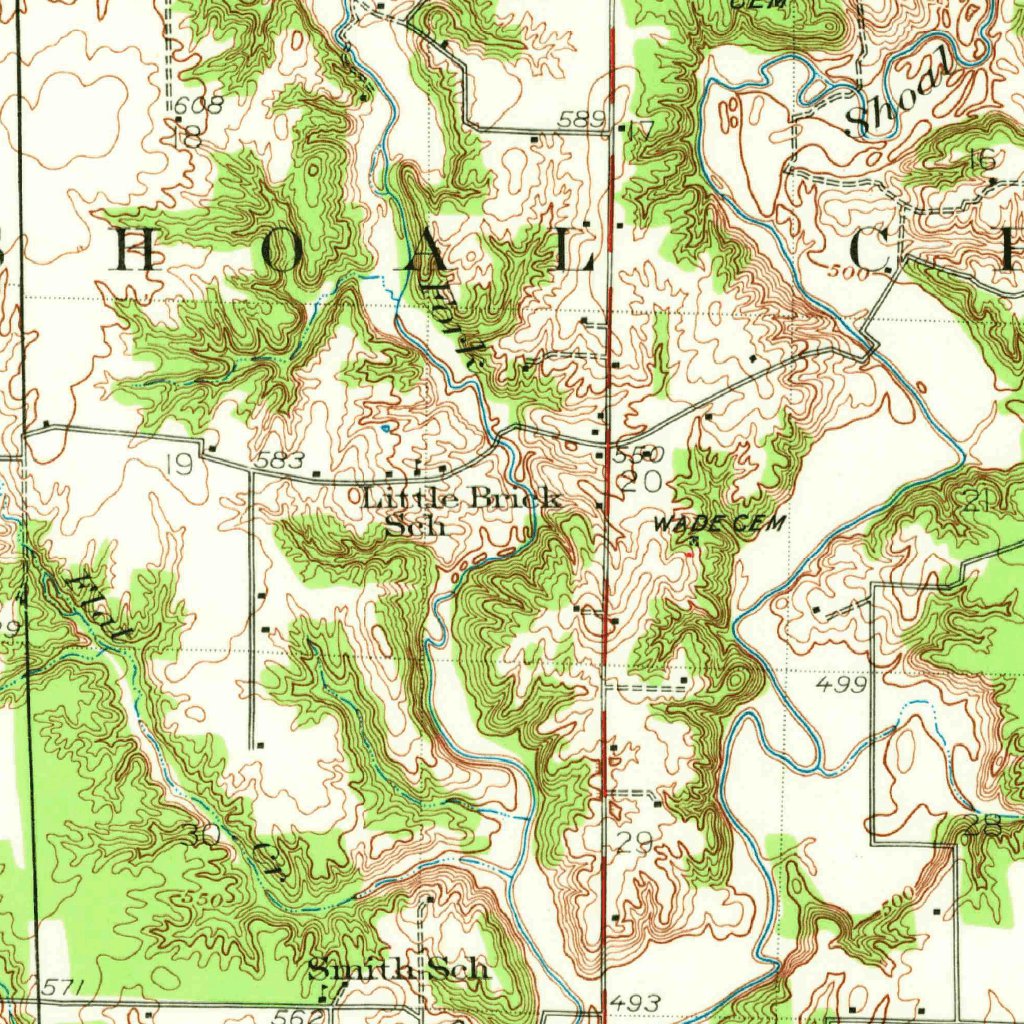 New Douglas, IL (1937, 62500-Scale) Map by United States Geological ...