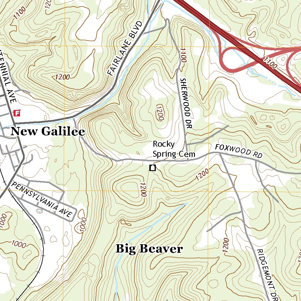 New Galilee, PA (2019, 24000-Scale) Map by United States Geological ...