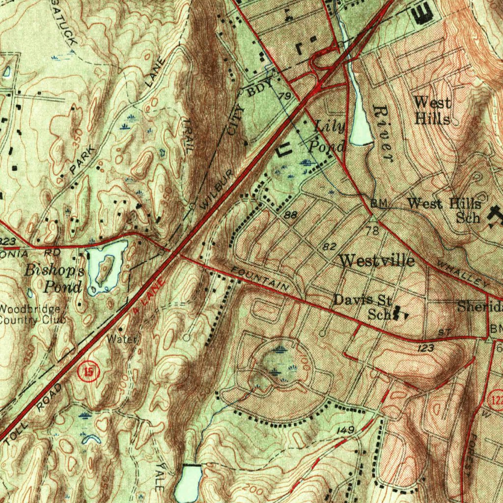 New Haven, CT (1954, 31680-Scale) Map by United States Geological ...