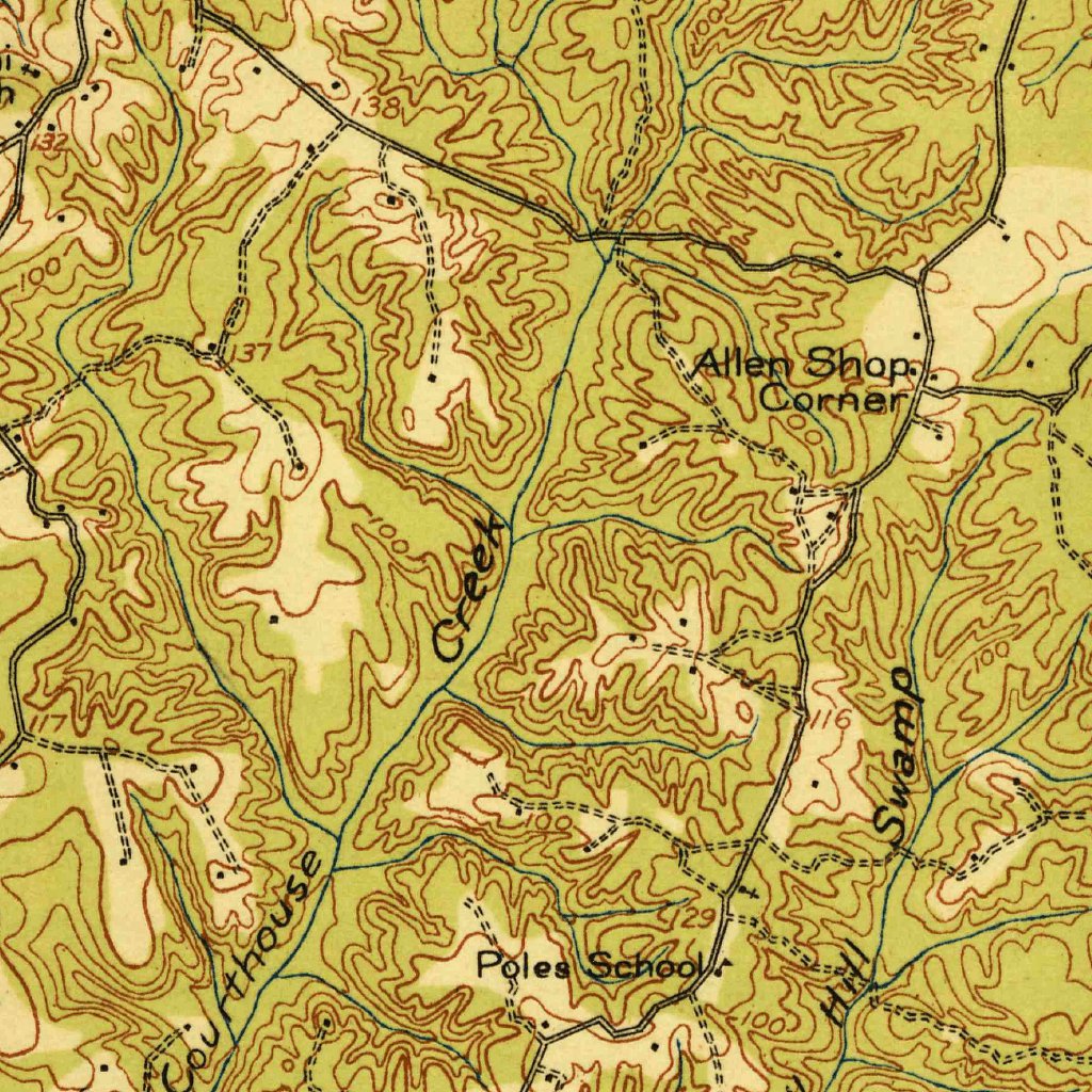 New Kent, VA (1919, 62500-Scale) Map by United States Geological Survey ...