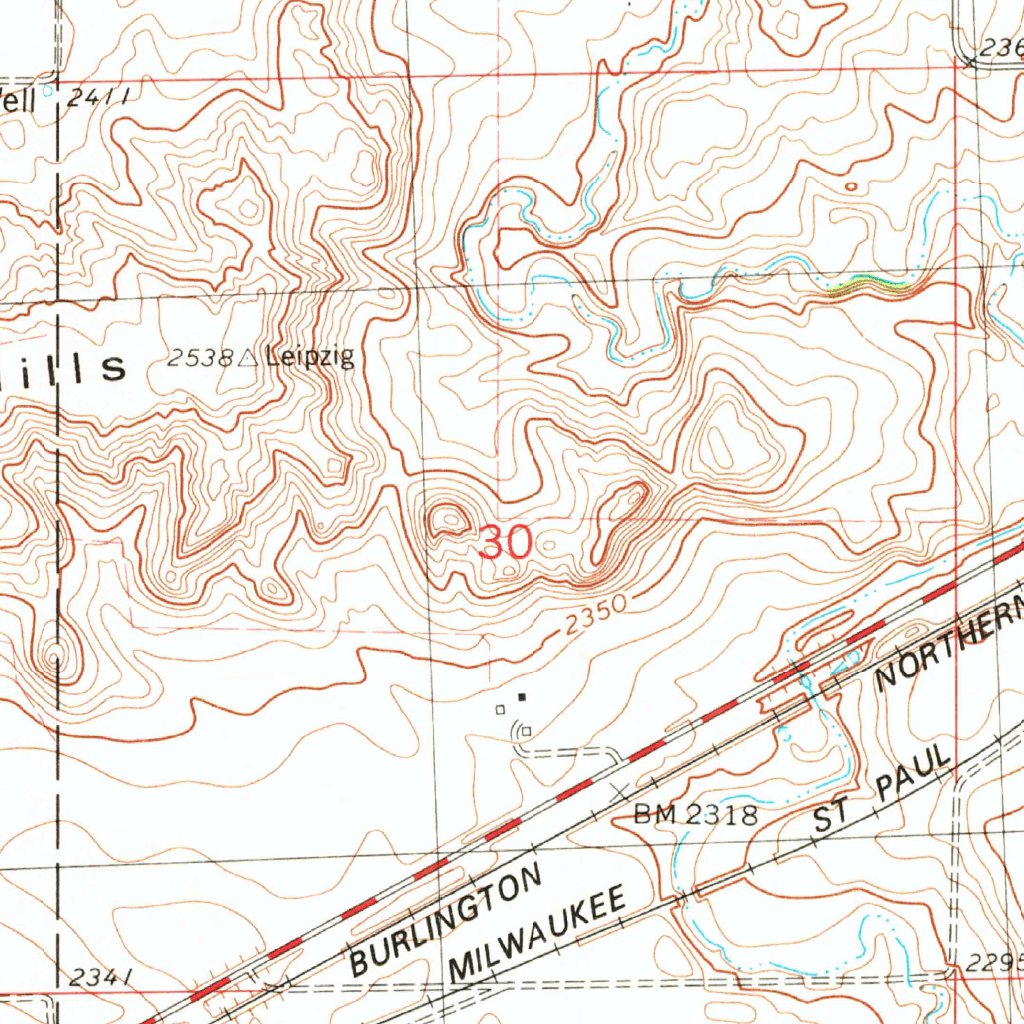 New Leipzig North, ND (1980, 24000-Scale) Map by United States ...