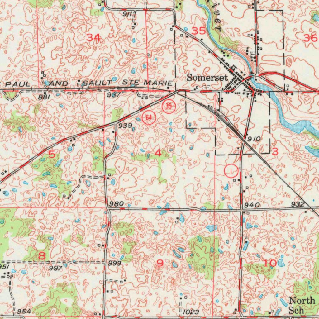 New Richmond, WI-MN (1948, 62500-Scale) Map by United States Geological ...