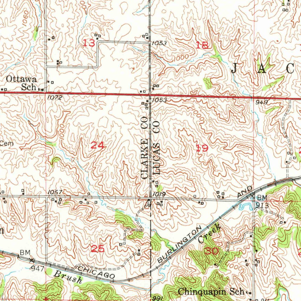 New Virginia, IA (1950, 62500-Scale) Map by United States Geological ...