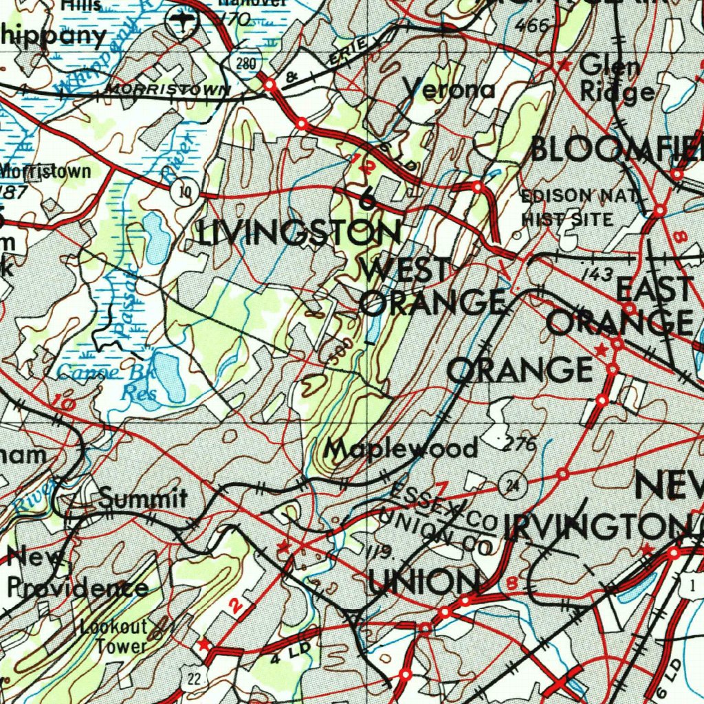 Newark, NJ-PA-NY (1944, 250000-Scale) Map by United States Geological ...