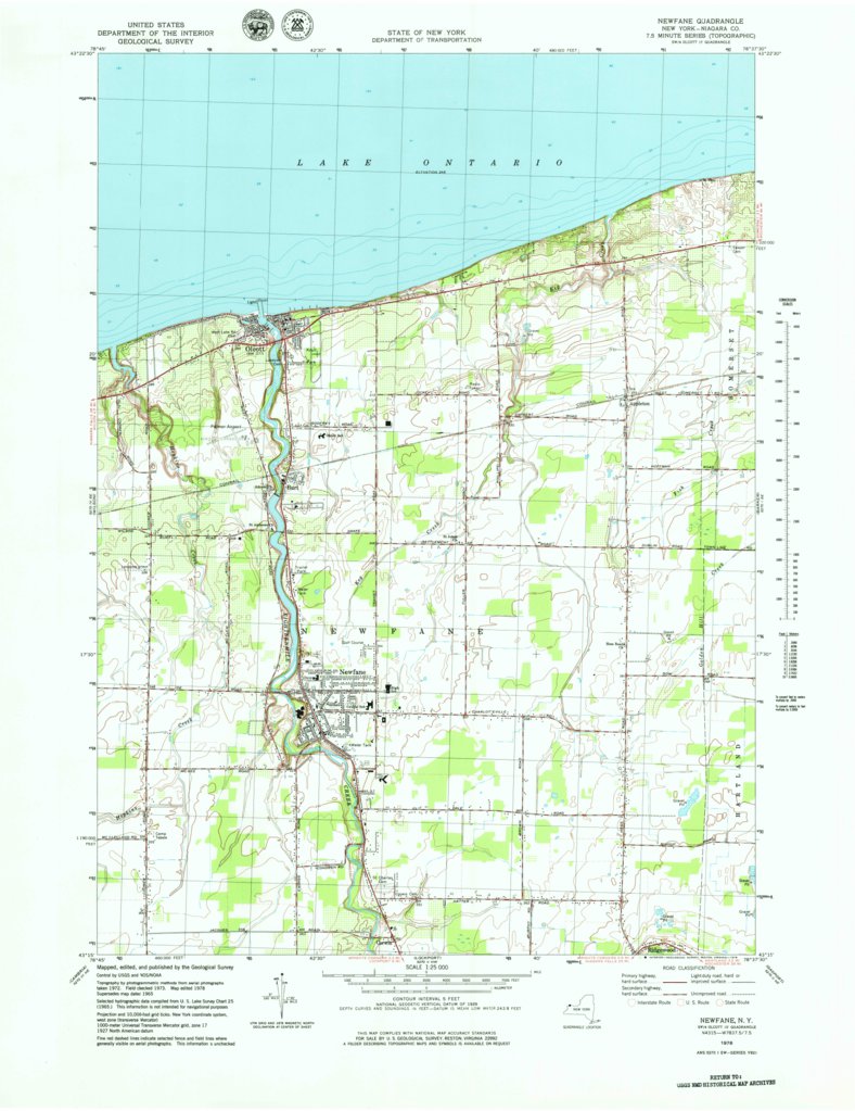 Newfane, NY (1978, 25000-Scale) Map by United States Geological Survey ...