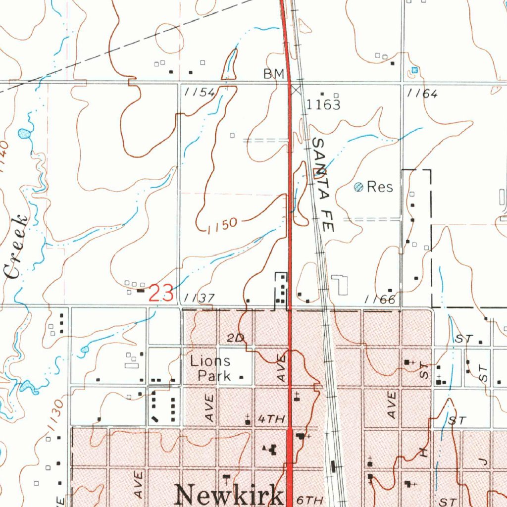 Newkirk, OK-KS (1968, 24000-Scale) Map by United States Geological ...