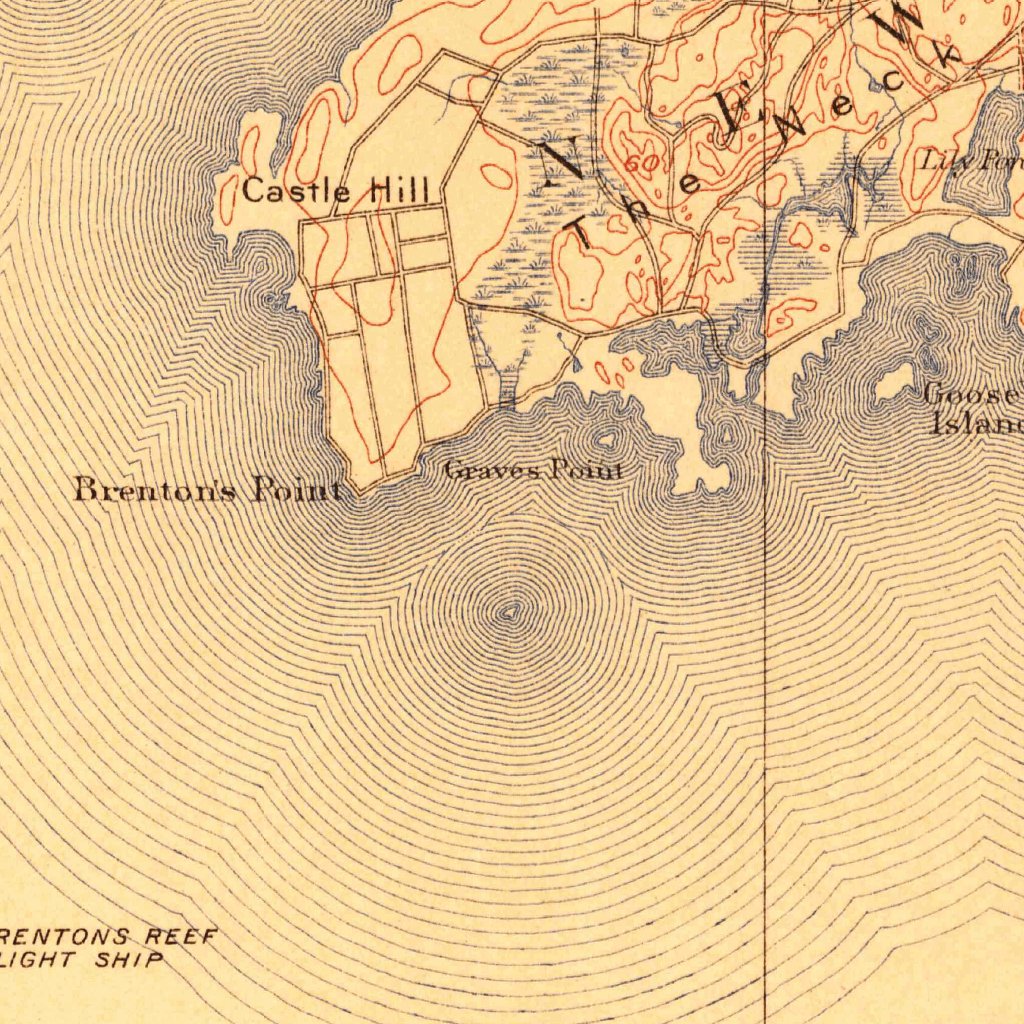 Newport, RI (1904, 62500-Scale) Map by United States Geological Survey ...