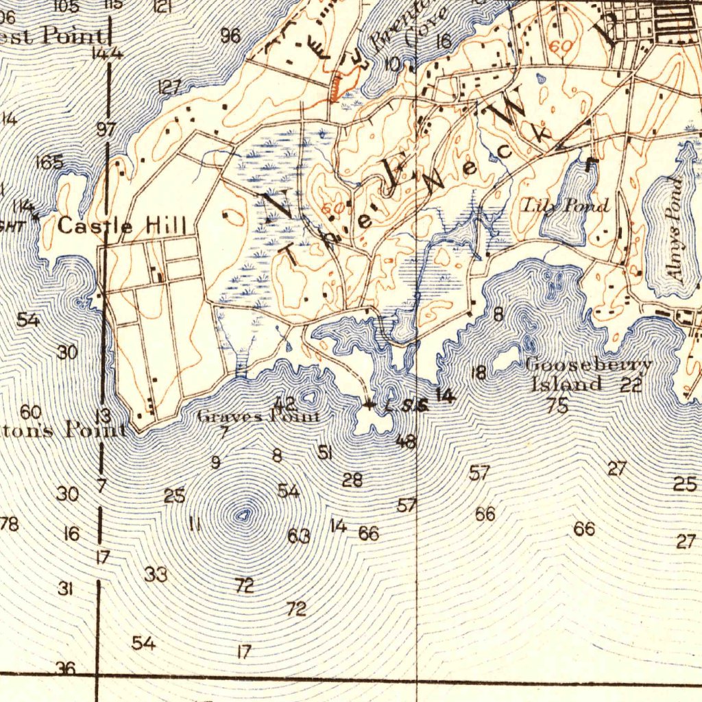 Newport, RI (1931, 62500-Scale) Map by United States Geological Survey ...