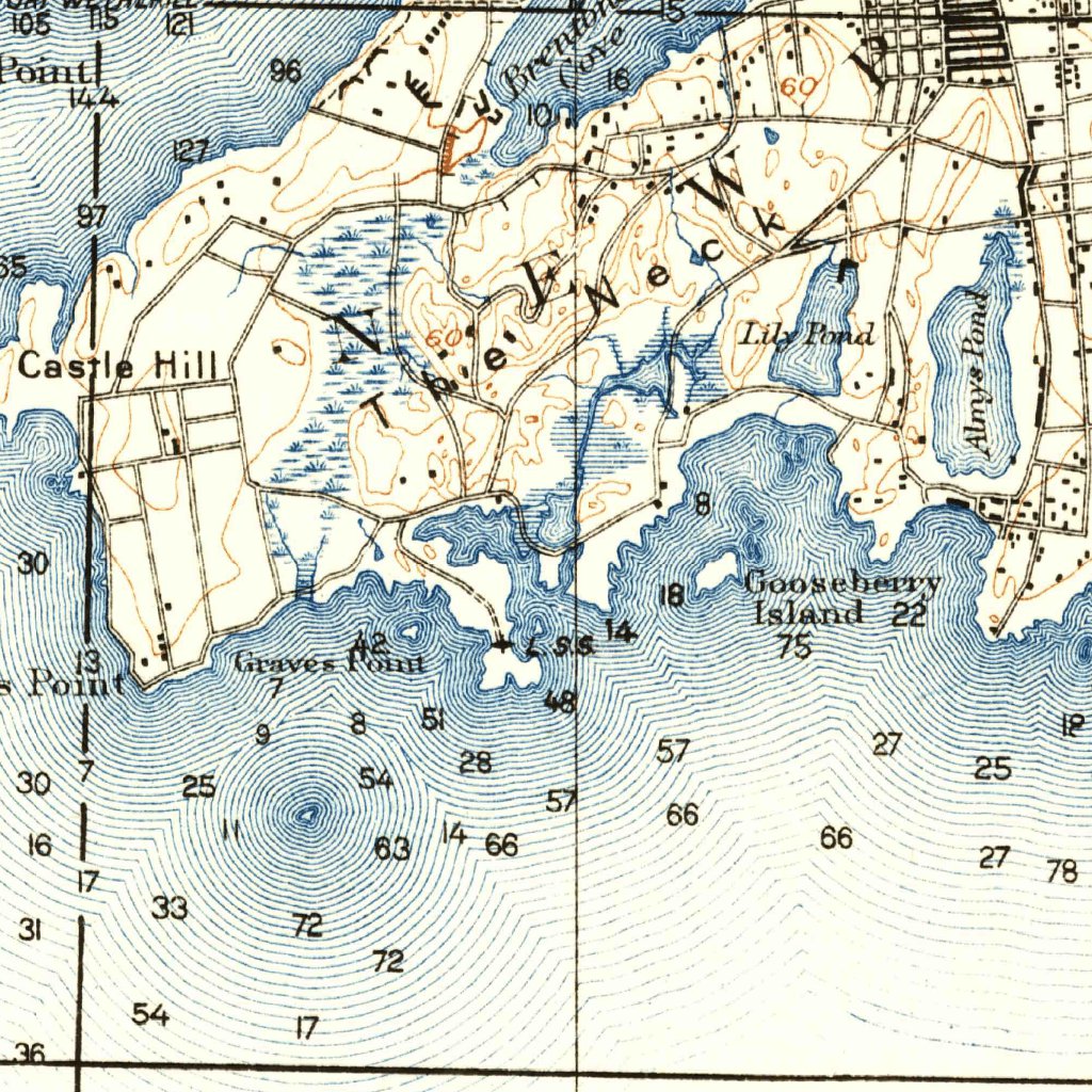 Newport, RI (1935, 62500-Scale) Map by United States Geological Survey ...