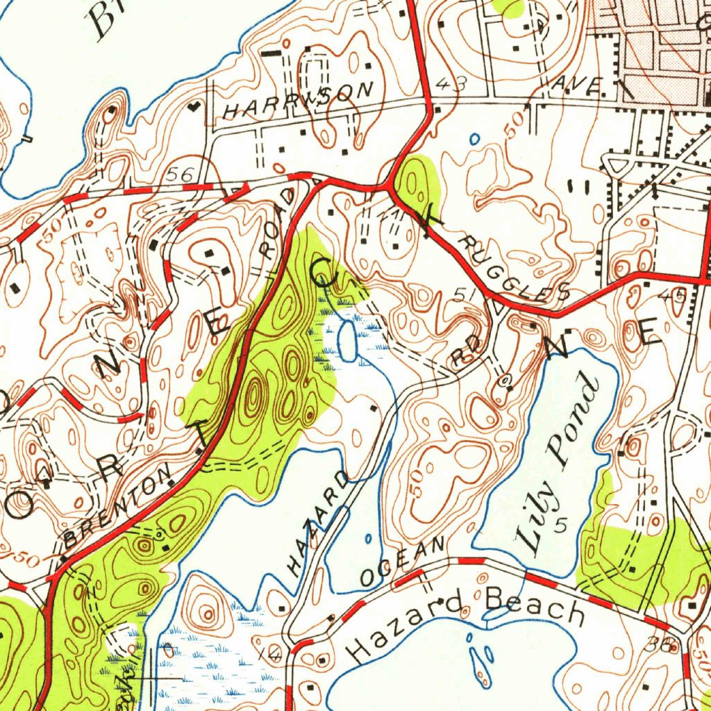 Newport, RI (1939, 24000-Scale) Map by United States Geological Survey ...