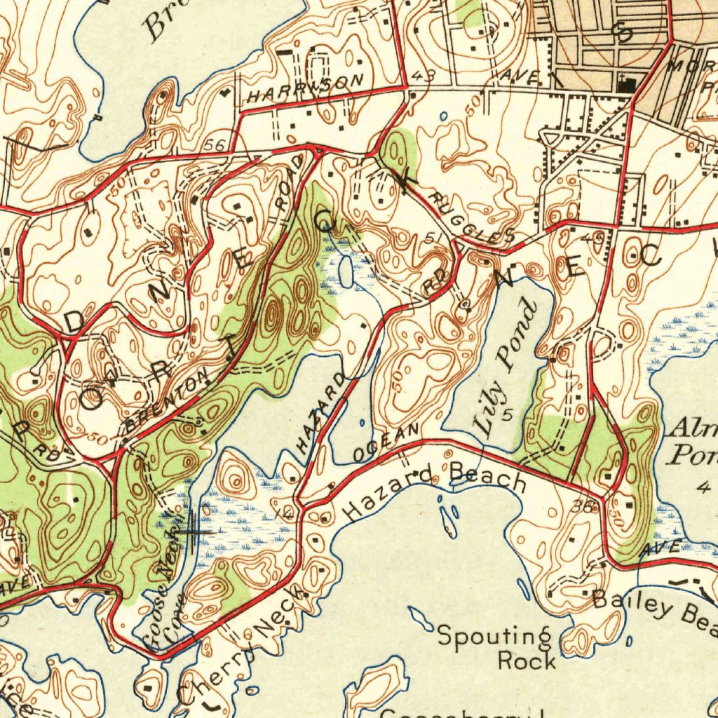 Newport, RI (1944, 31680-Scale) Map by United States Geological Survey ...