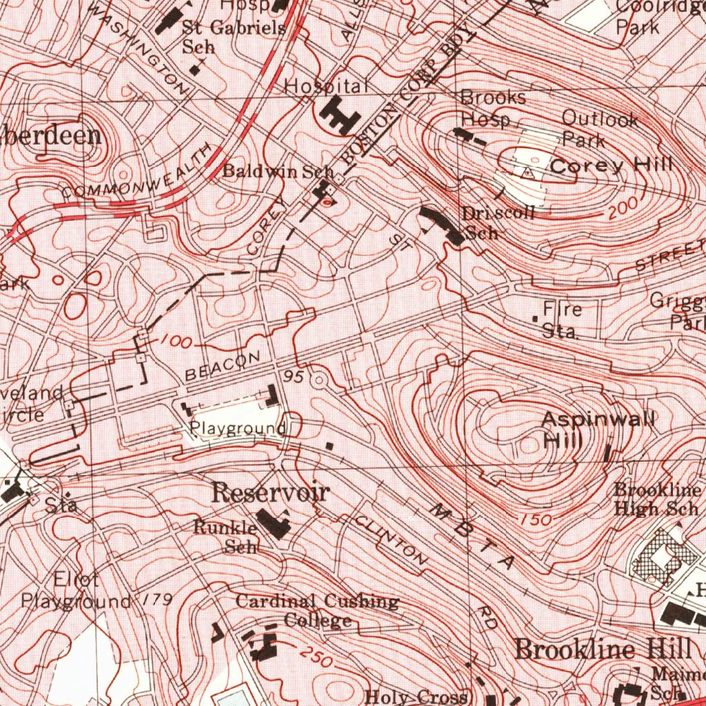 Newton, MA (1970, 25000-Scale) Map by United States Geological Survey ...