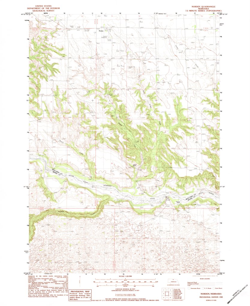 Norden, NE (1983, 24000-Scale) Map by United States Geological Survey ...