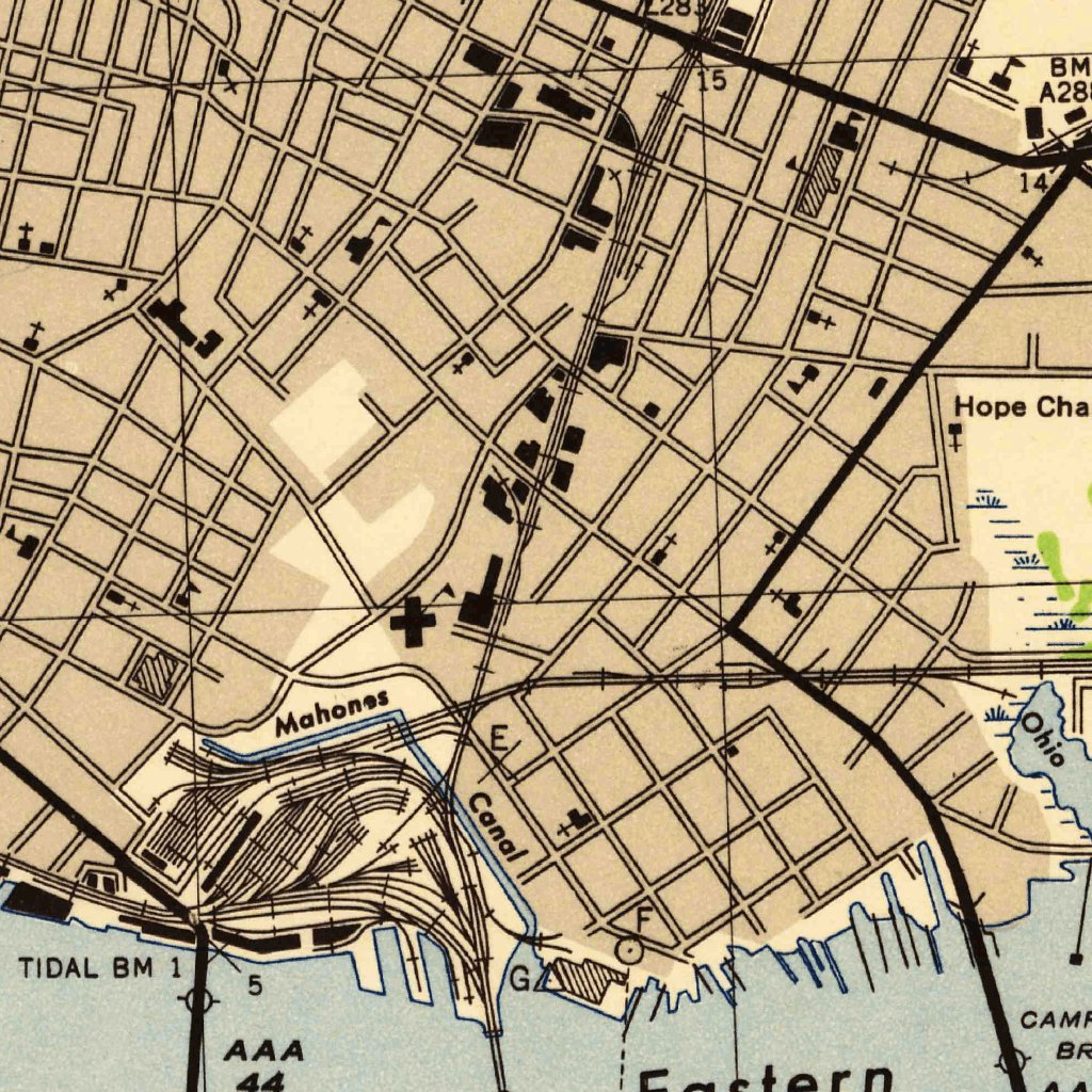 Norfolk South, VA (1944, 25000-Scale) Map by United States Geological ...