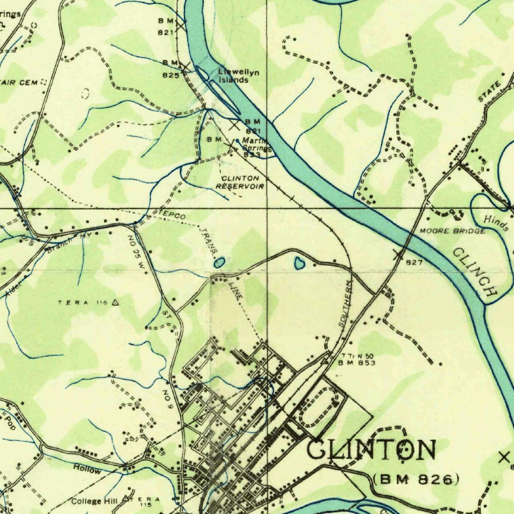 Norris Dam, TN (1936, 48000-Scale) Map by United States Geological ...