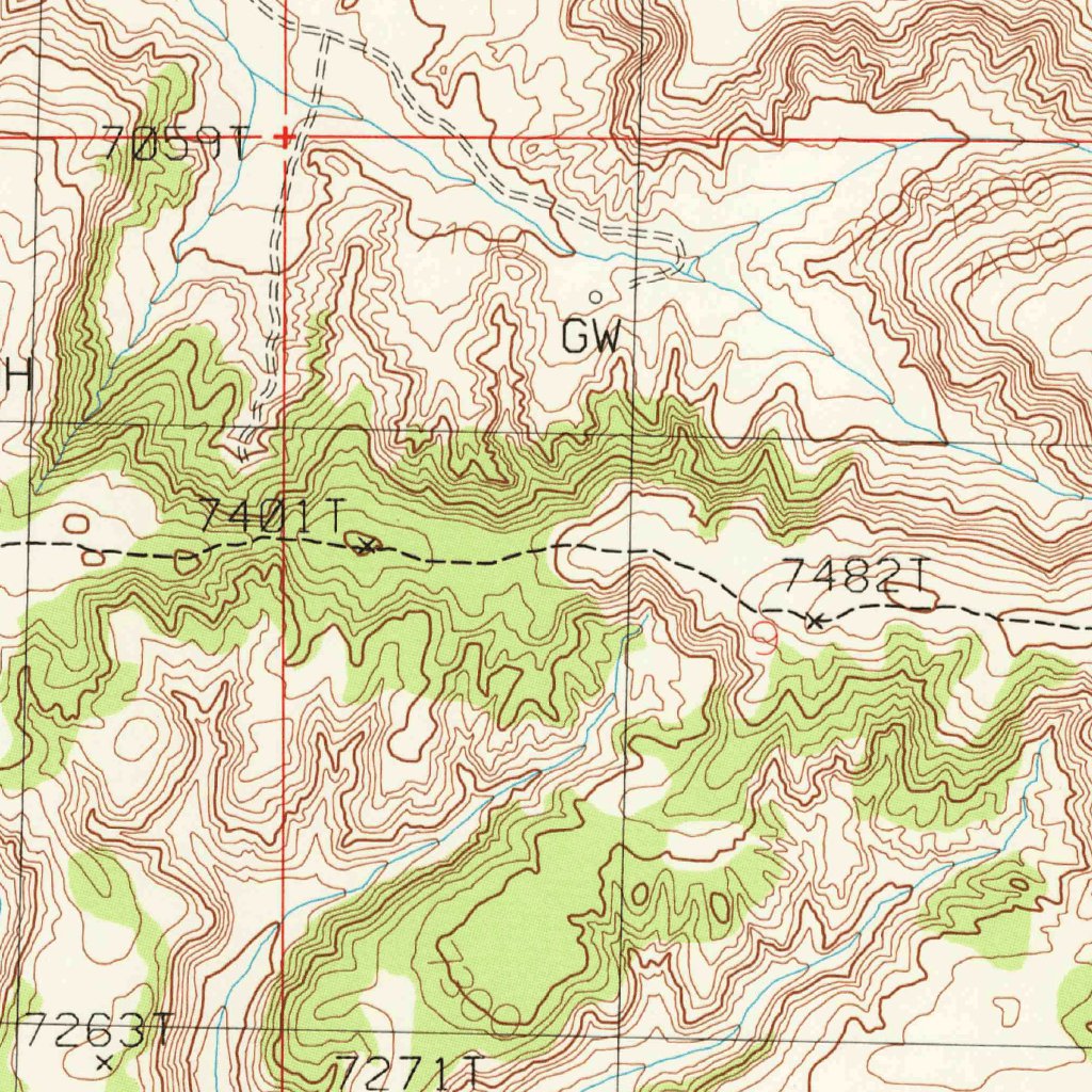 North Table Mountain, WY (1986, 24000-Scale) Map by United States ...