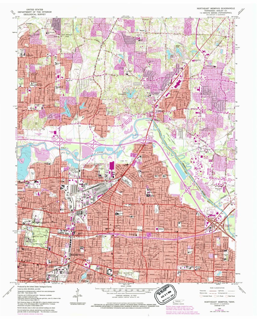 Northeast Memphis, TN (1965, 24000-Scale) Map by United States ...
