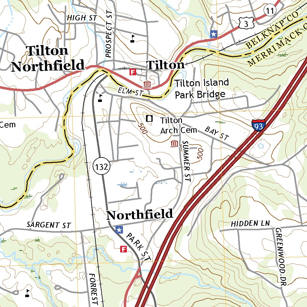 Northfield, NH (2021, 24000-Scale) Map by United States Geological ...