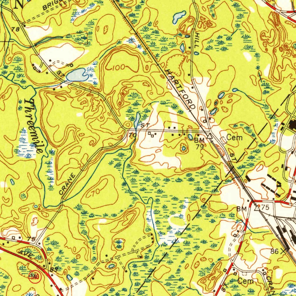 Norton, MA (1951, 31680-Scale) Map by United States Geological Survey ...