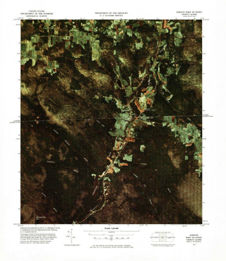Norton Port Of Entry, VT (1978, 25000-Scale) Map by United States ...