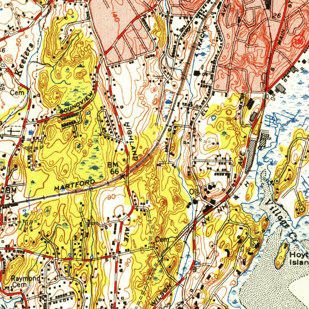 Norwalk South, CT-NY (1951, 31680-Scale) Map by United States ...