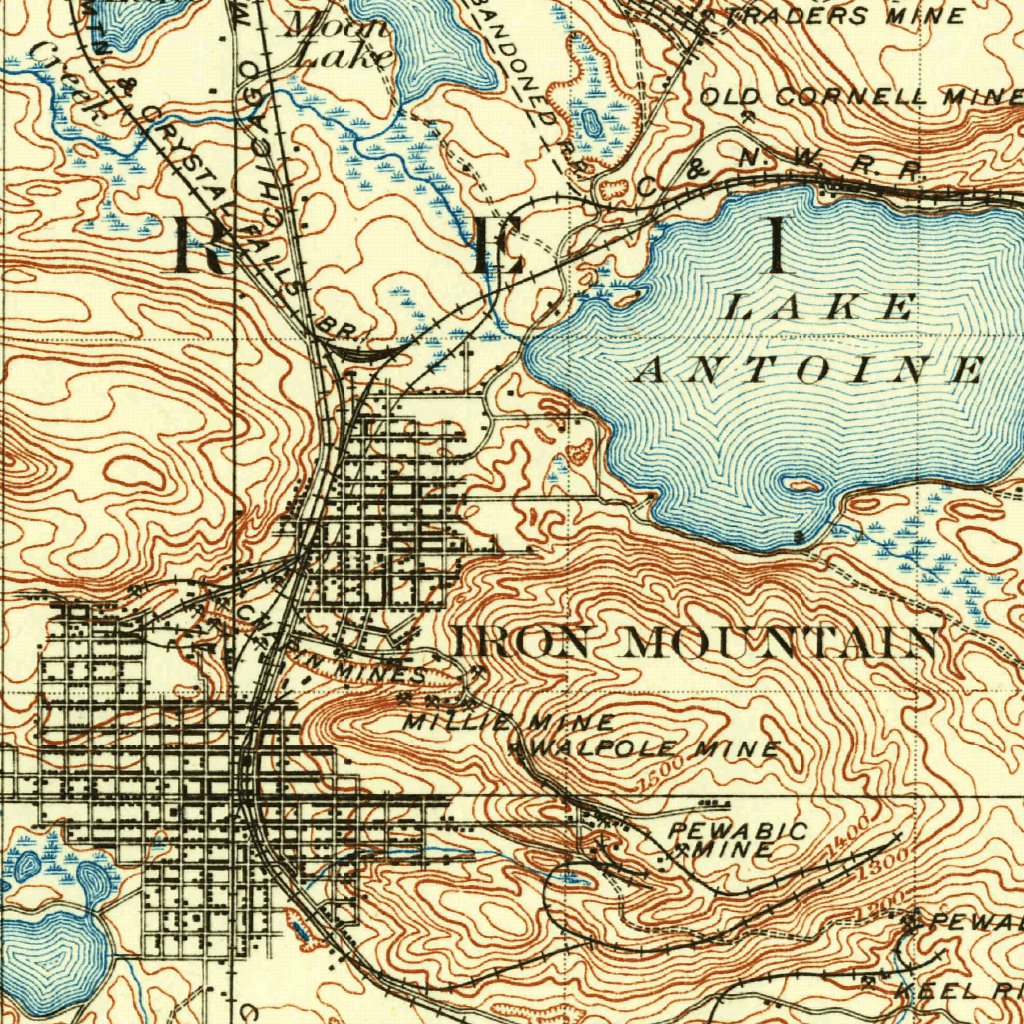 Norway, MI-WI (1901, 62500-Scale) Map by United States Geological ...