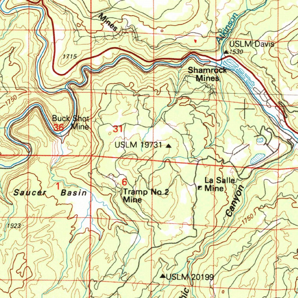 Nucla, CO (1983, 100000-Scale) Map by United States Geological Survey ...