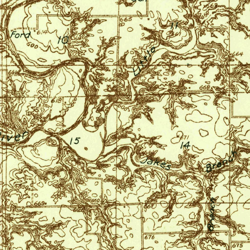 Oakland, IL (1936, 48000-Scale) Map by United States Geological Survey ...