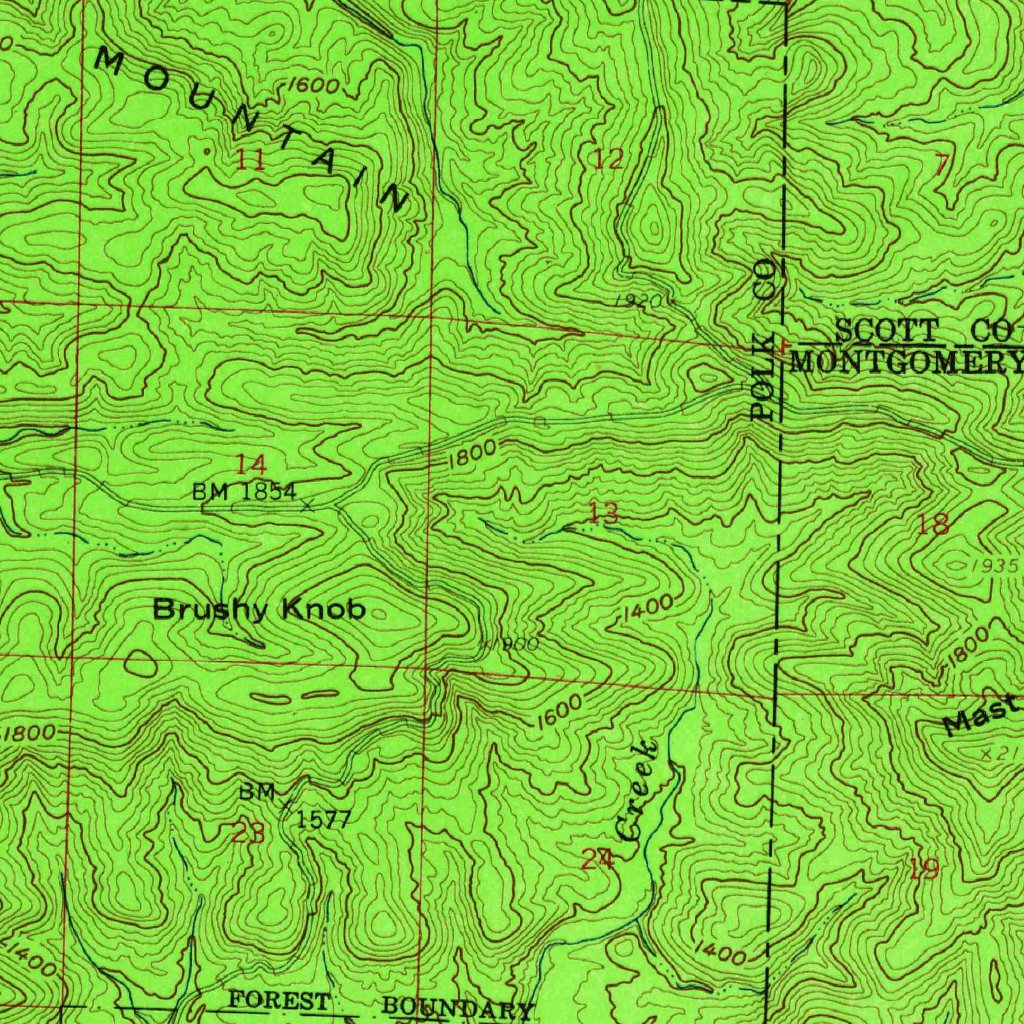 Oden, AR (1959, 62500-Scale) Map by United States Geological Survey ...
