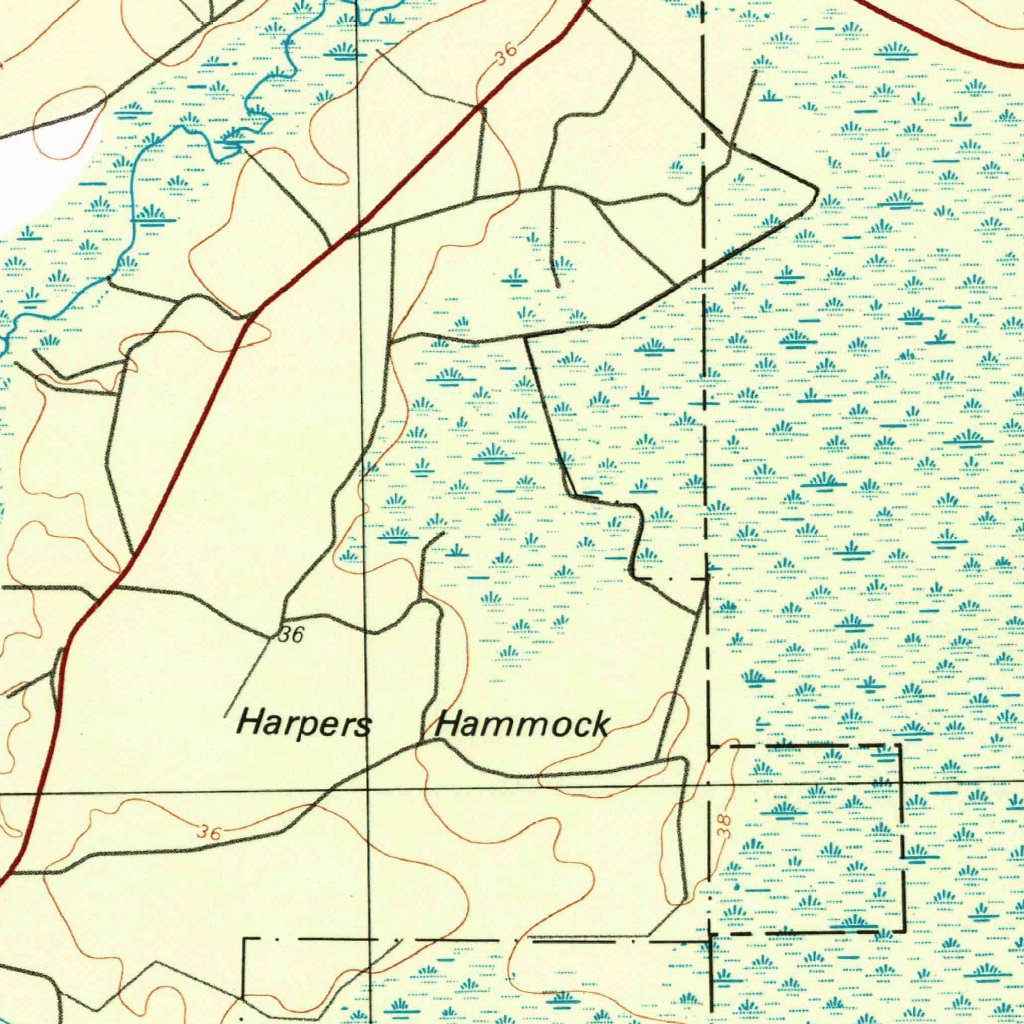 Okefenokee Swamp, GA-FL (1980, 100000-Scale) Map by United States ...