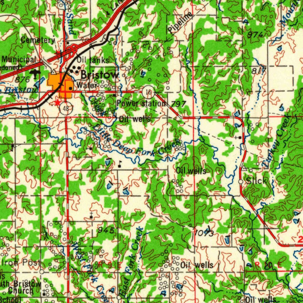 Oklahoma City, OK (1963, 250000-Scale) Map by United States Geological ...