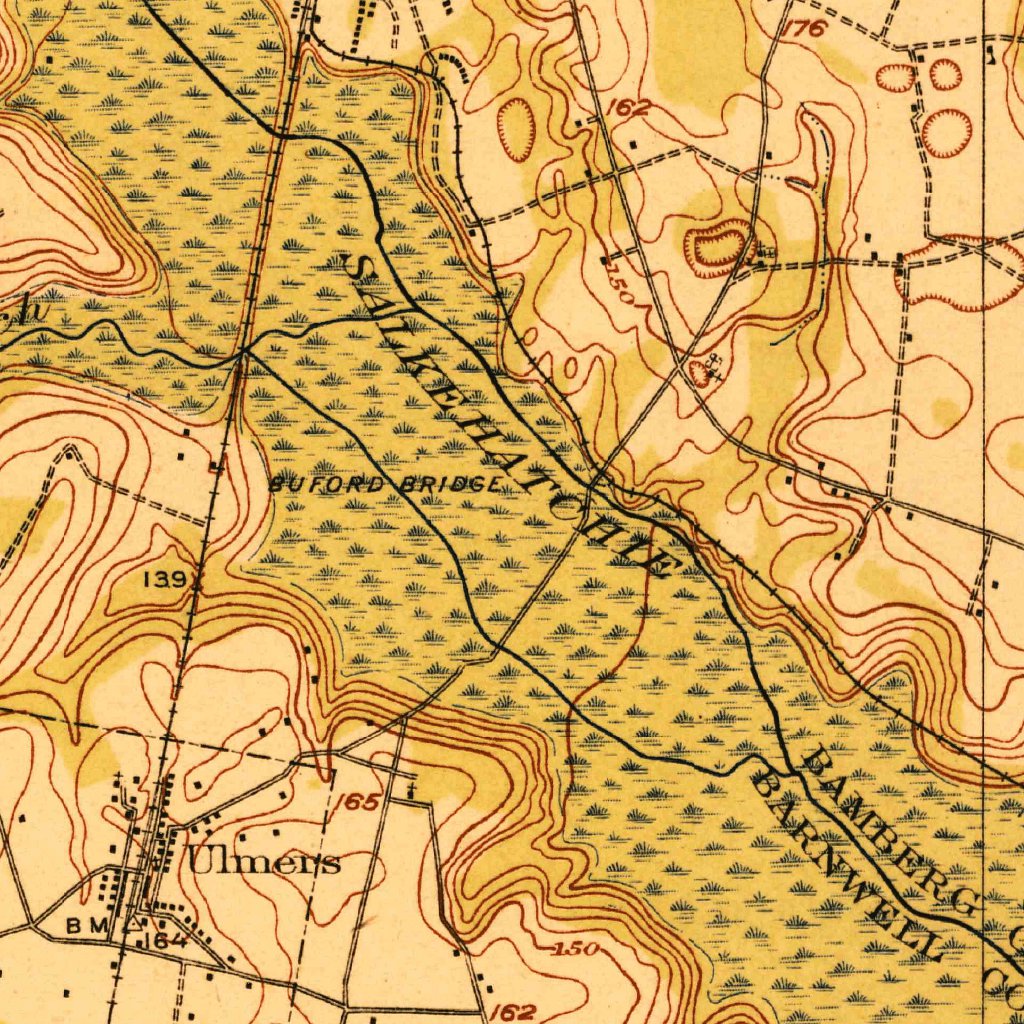 Olar, SC (1919, 62500-Scale) Map by United States Geological Survey ...