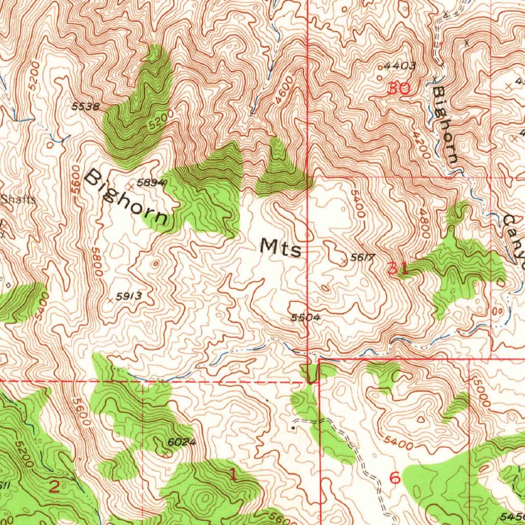 Old Woman Springs, CA (1955, 62500-Scale) Map by United States ...