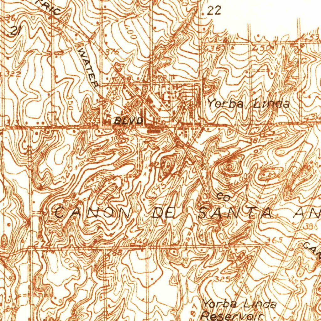 Olinda, CA (1932, 31680-Scale) Map by United States Geological Survey ...