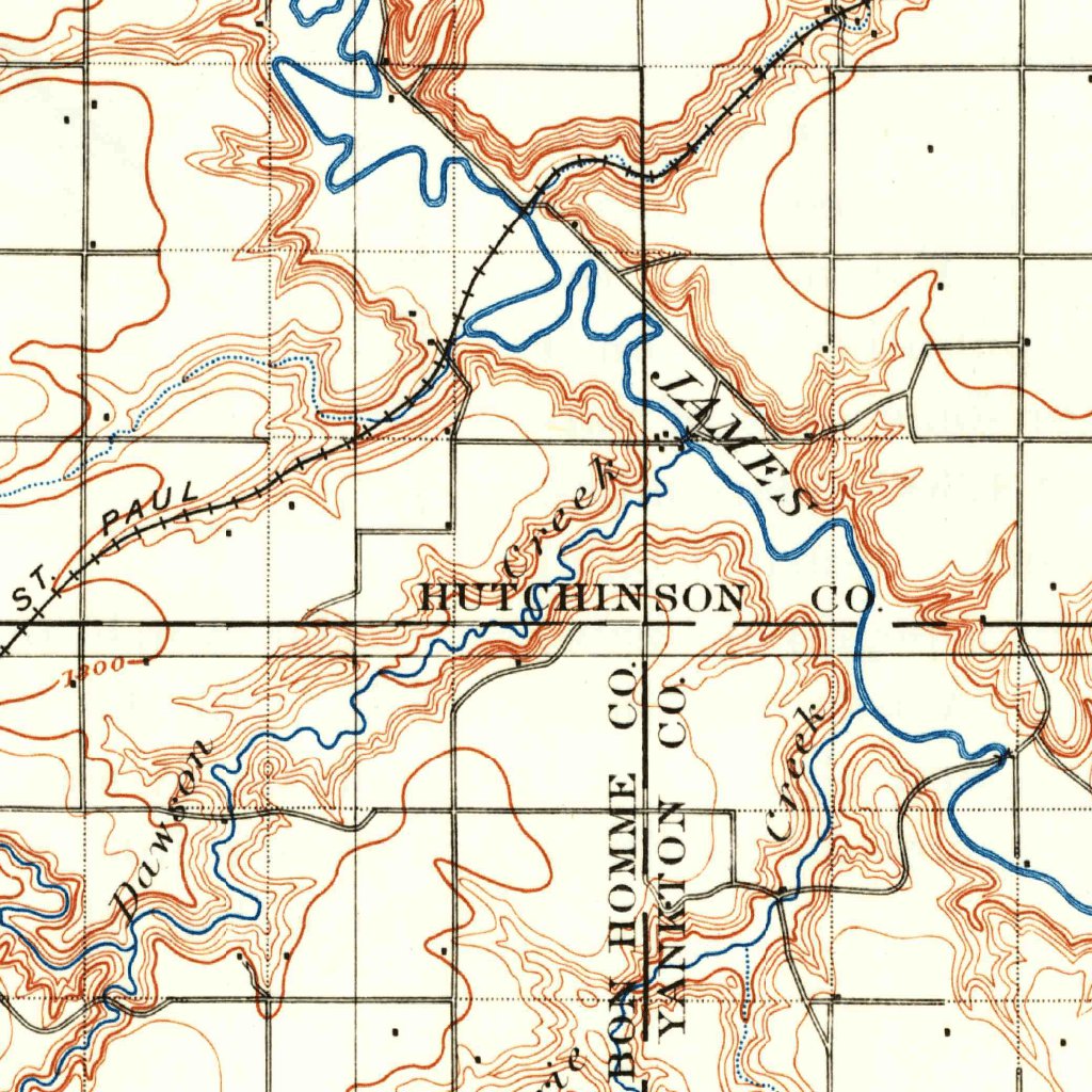 Olivet, SD (1898, 125000-Scale) Map by United States Geological Survey ...